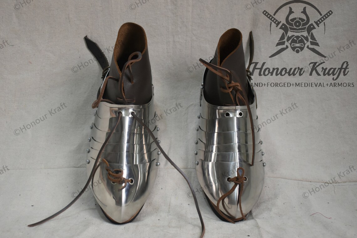 Steel Armour Medieval Foot Armour Pair of Foot Protection - Etsy