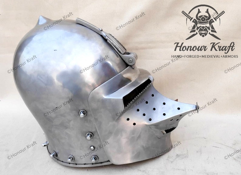Medieval Beak Face Helmet Armour Steel Head Protection Armor - Etsy
