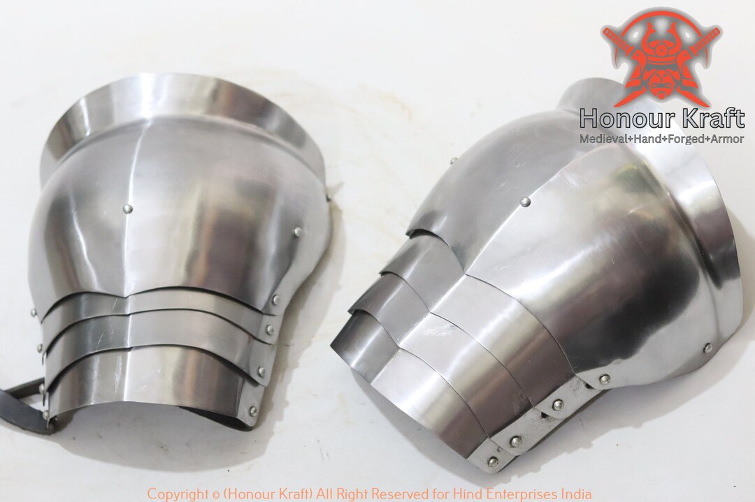 Shoulder Armor Pauldrons Plate Steel Pauldrons Armor Curved Designs - Etsy