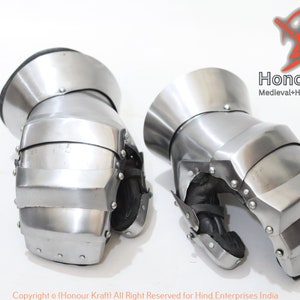 Steel Gauntlet Mitten Armour Pair Gauntlets for Medieval Buhurt SCA HMB ...
