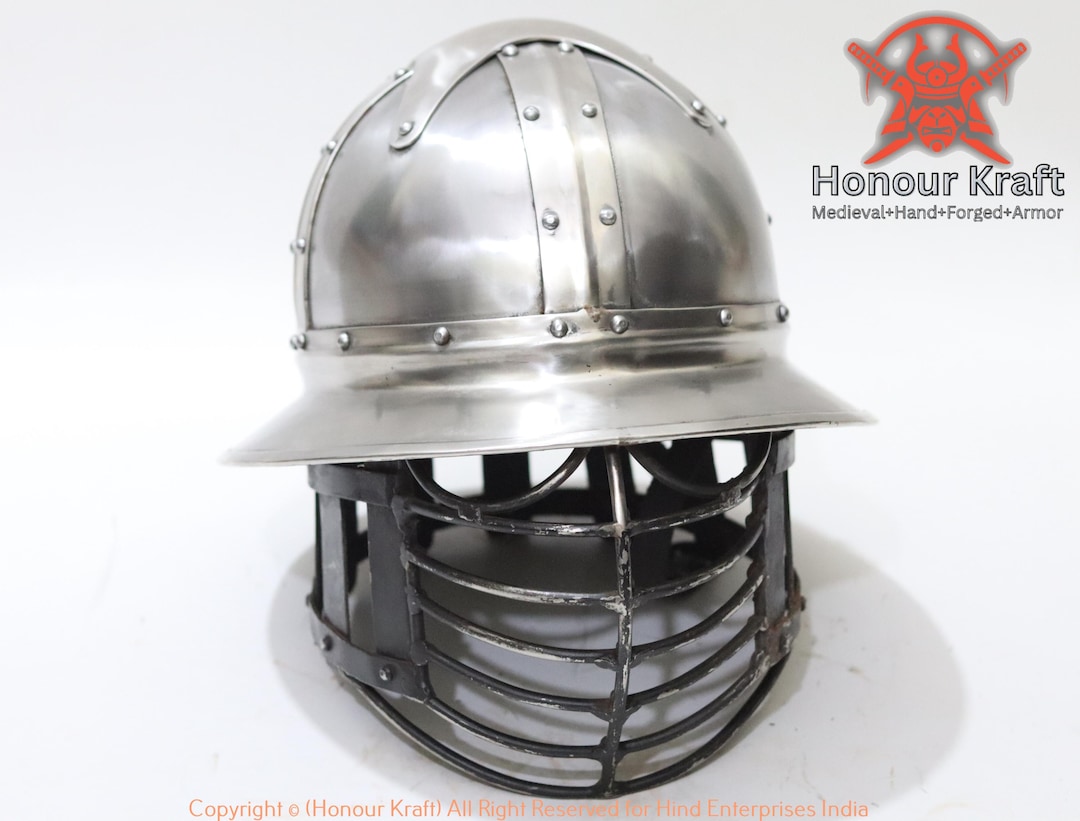 Medieval Kettle Helmet Armor for SCA Combat Custom Made, Durable Steel ...