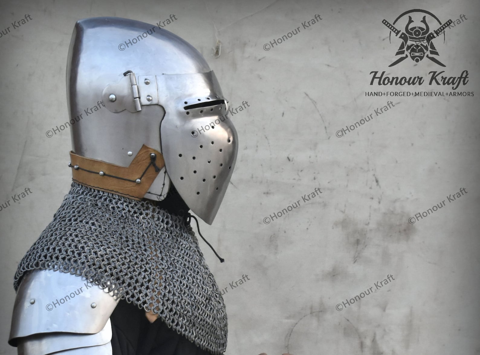 Steel Helmet Medieval German Bascinet Monkey Face Bascinet - Etsy