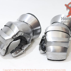 Steel Gauntlet Mitten Armour Pair Gauntlets for Medieval Buhurt SCA HMB ...