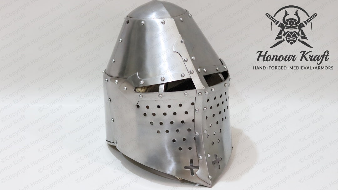 Medieval Helmet Topfhelm Helmet Armour for SCA & Reenactment - Etsy