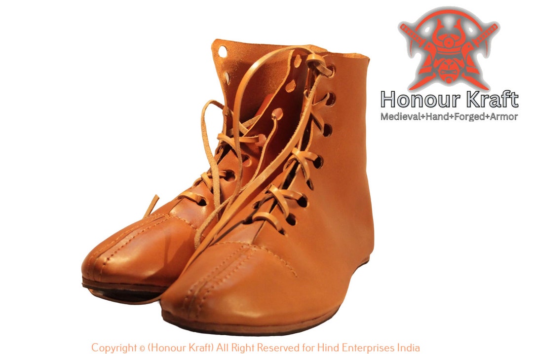 Brown Shoes Boot Armor Shoes Medieval Shoes for Historical Events - Etsy
