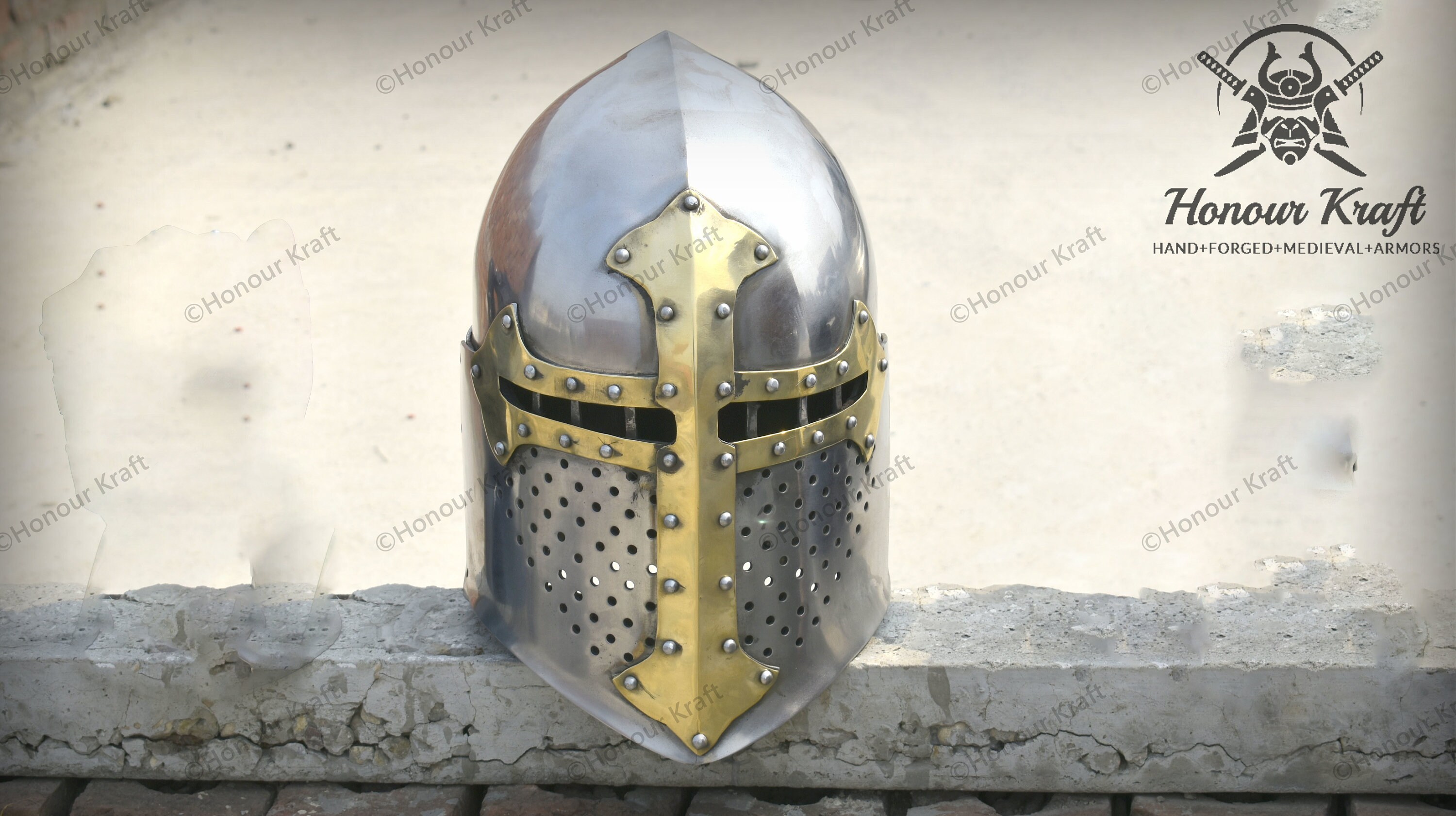 Steel Helmet Armor Combat Larp Medieval Sugarloaf Armour - Etsy