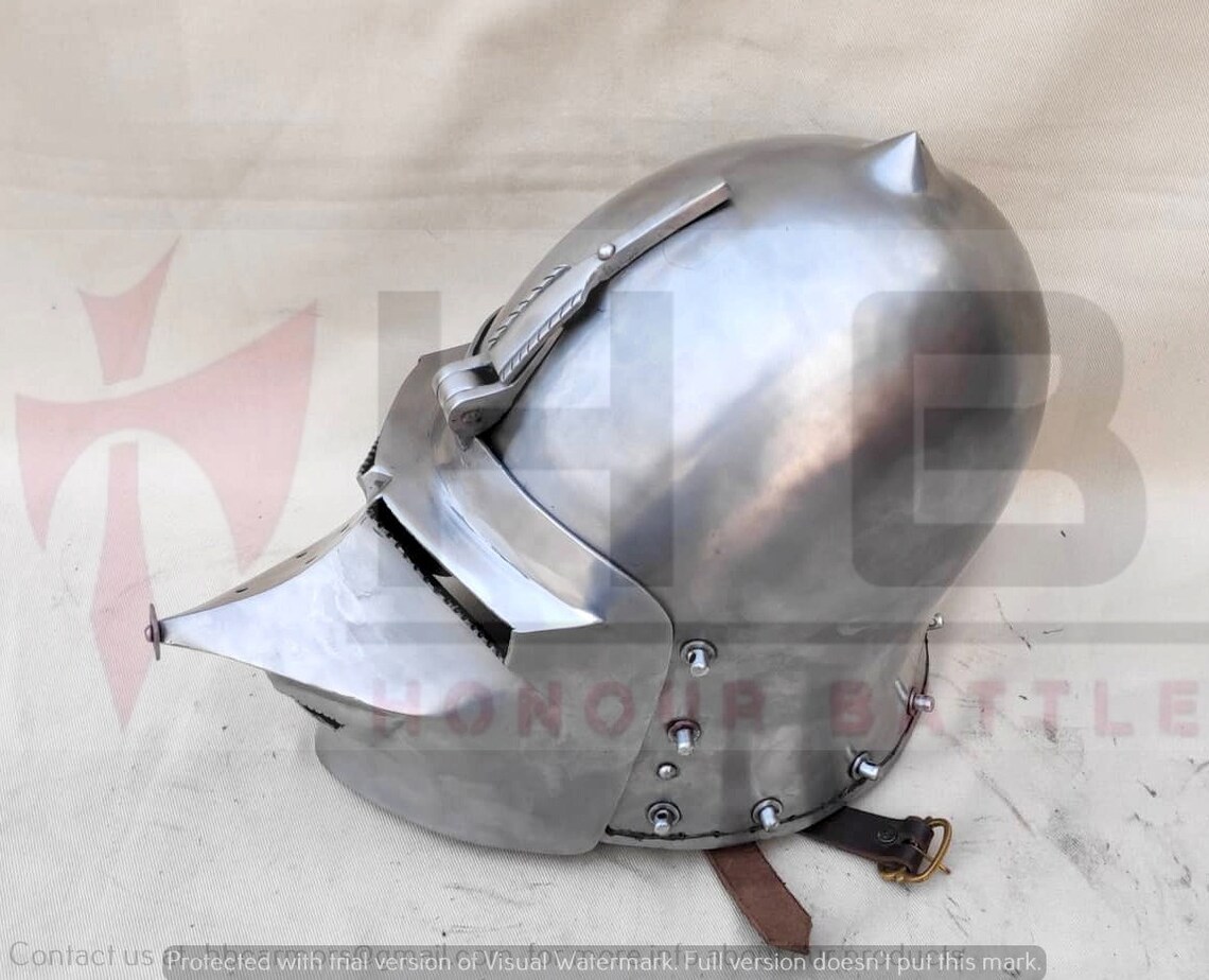 Medieval Beak Face Helmet Armour Steel Head Protection Armor | Etsy