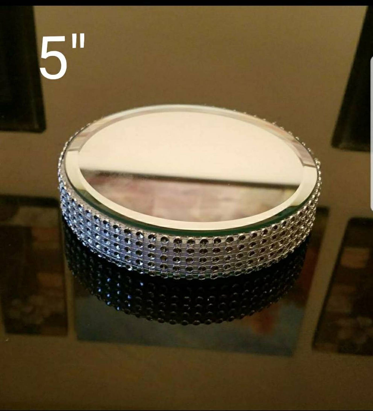 Centerpiece Riser Mirrored Cake Stand Rhinestone Risers | Etsy