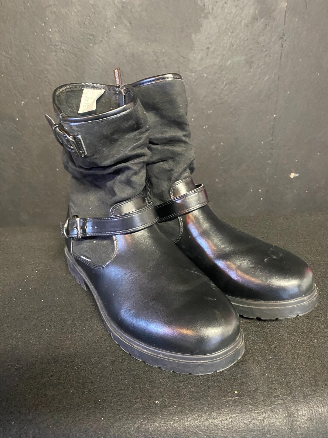 Maximus Black Faux Leather Mukluk Boots - Women’s Size 9W - Like New - Etsy