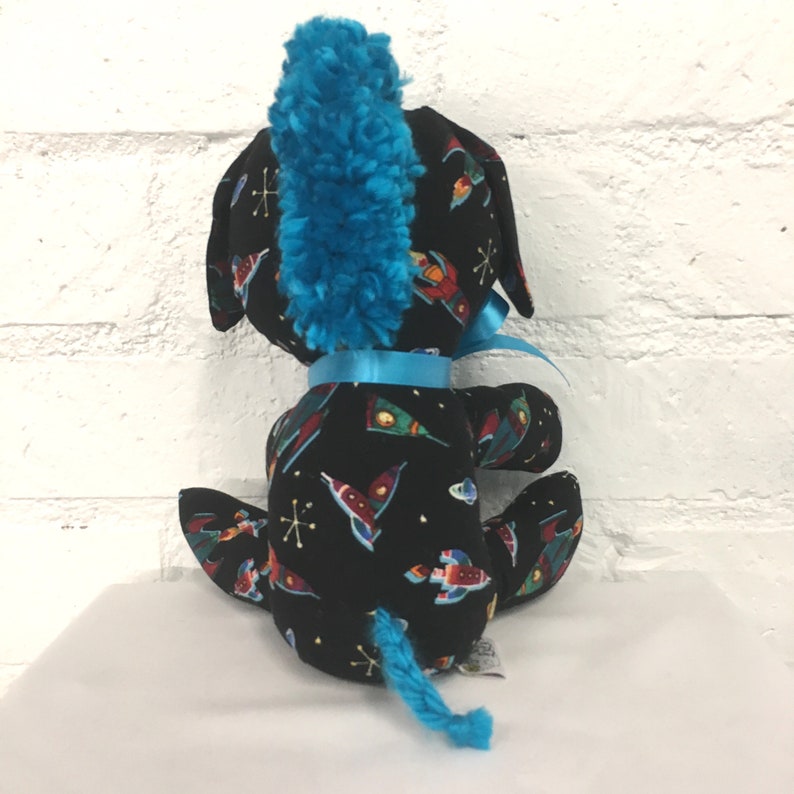 Rocket Dog- Black Space Rocket Dog Plush, Galaxy Stuffed Puppy Animal ...