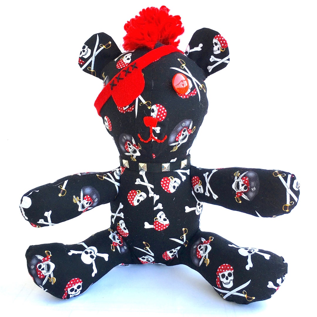 Matey- Pirate Bear Plush With Eyepatch, Halloween Gift, Stuffed Teddy ...