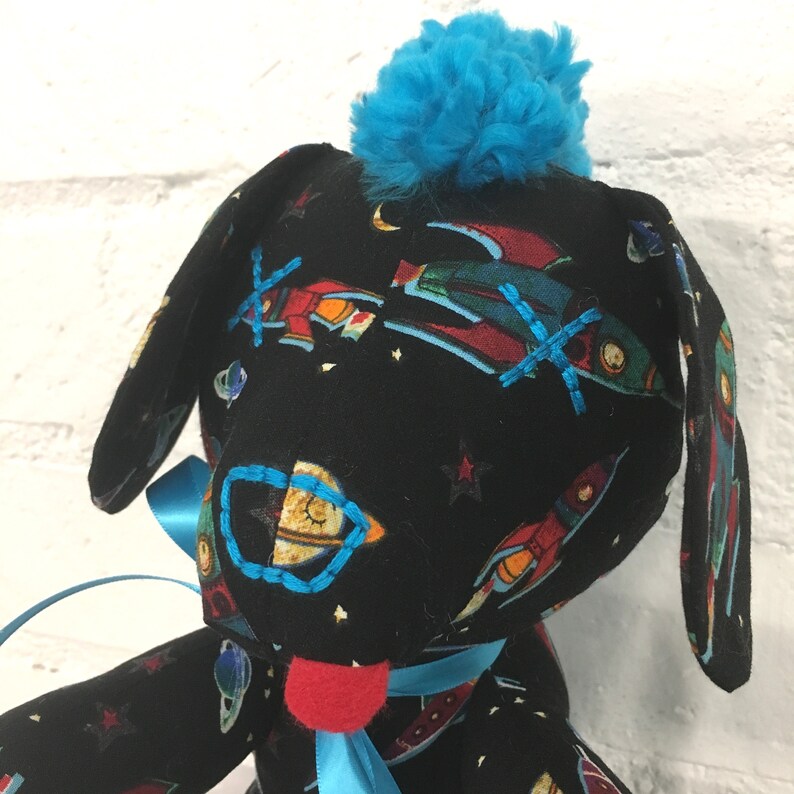 Rocket Dog- Black Space Rocket Dog Plush, Galaxy Stuffed Puppy Animal ...