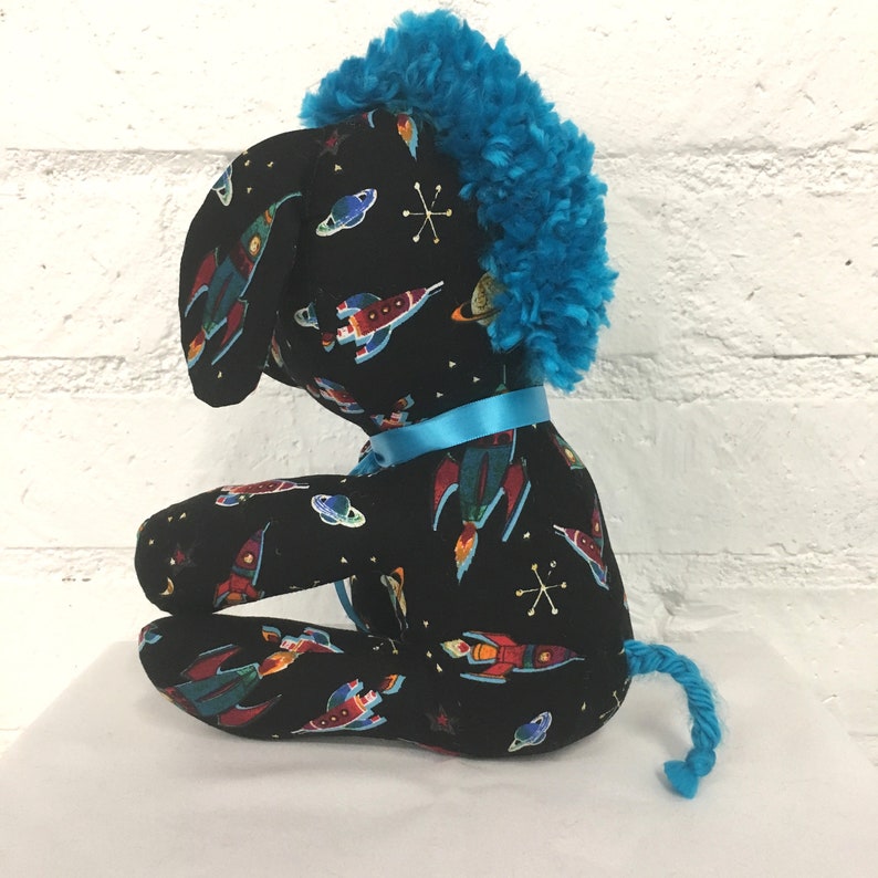 Rocket Dog- Black Space Rocket Dog Plush, Galaxy Stuffed Puppy Animal ...