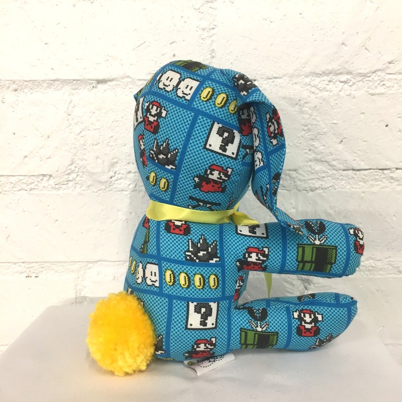 NES Mario Bros Blue Bunny Plush, Halloween Stuffed Animal Toy, Nerdy ...