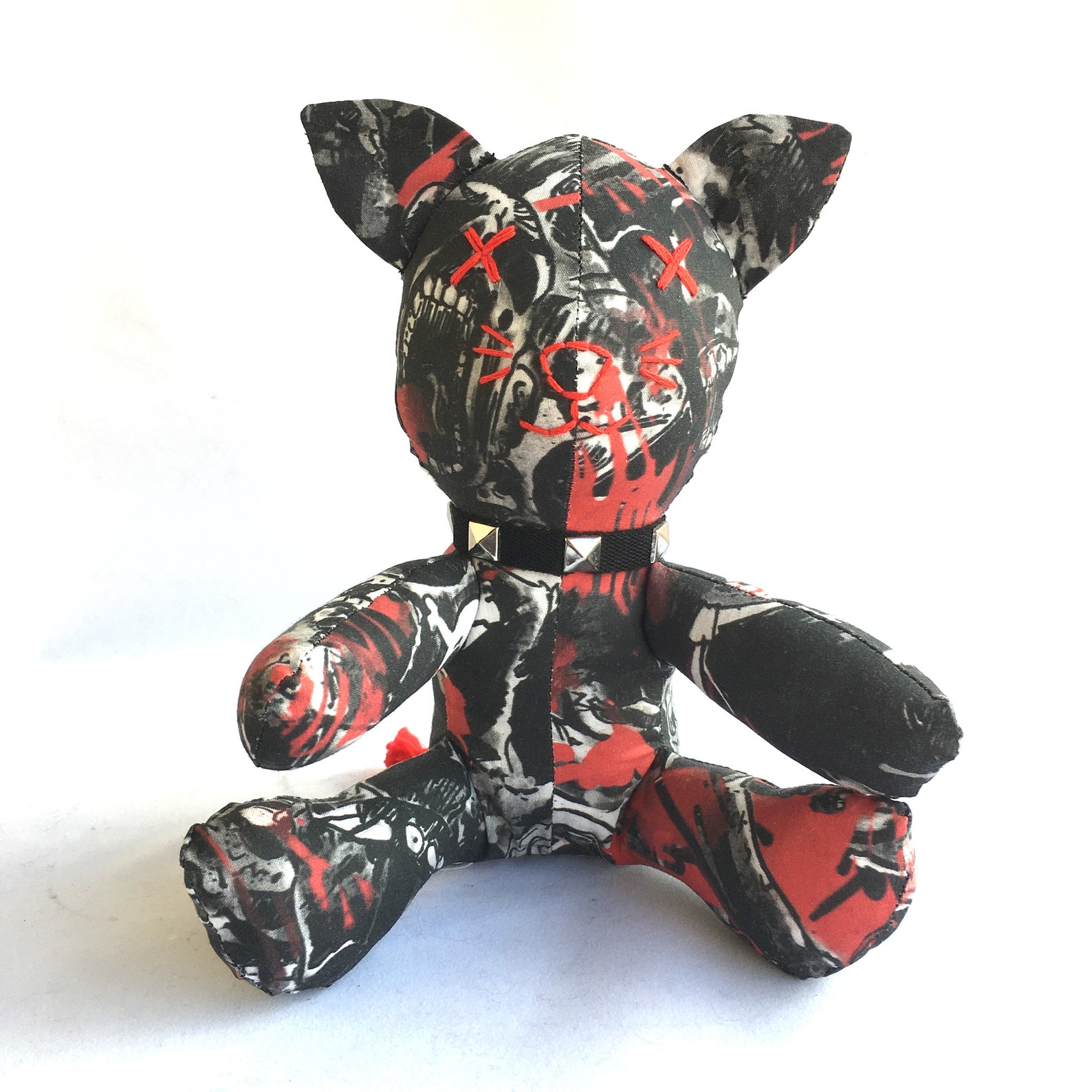 Halloween Zombie Mini Cat Plush- Zombie Print Miniature Undead Stuffed ...