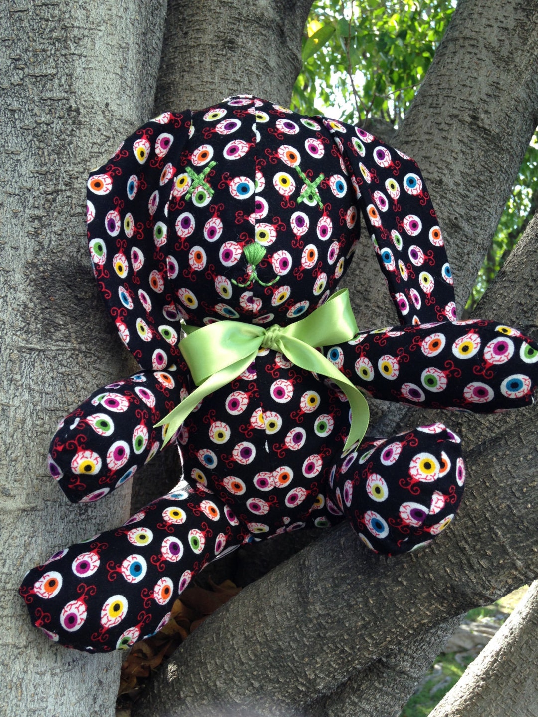 Vision- Eyeball Bunny Plush, Punk Halloween Gift Idea, Halloween Weird ...