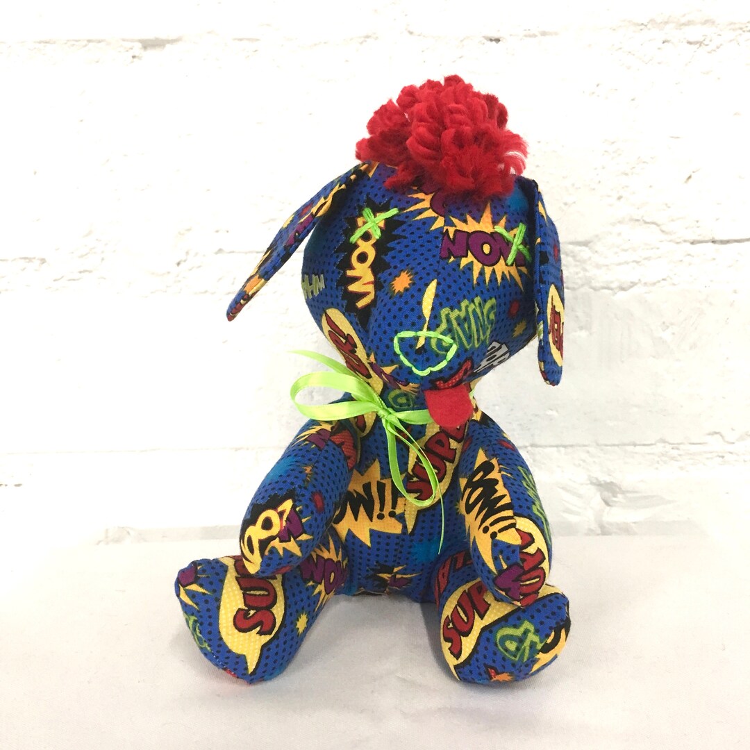 Comic Mini Dog Plush- Nerdy Friend Gift, Graphic Novel Miniature ...