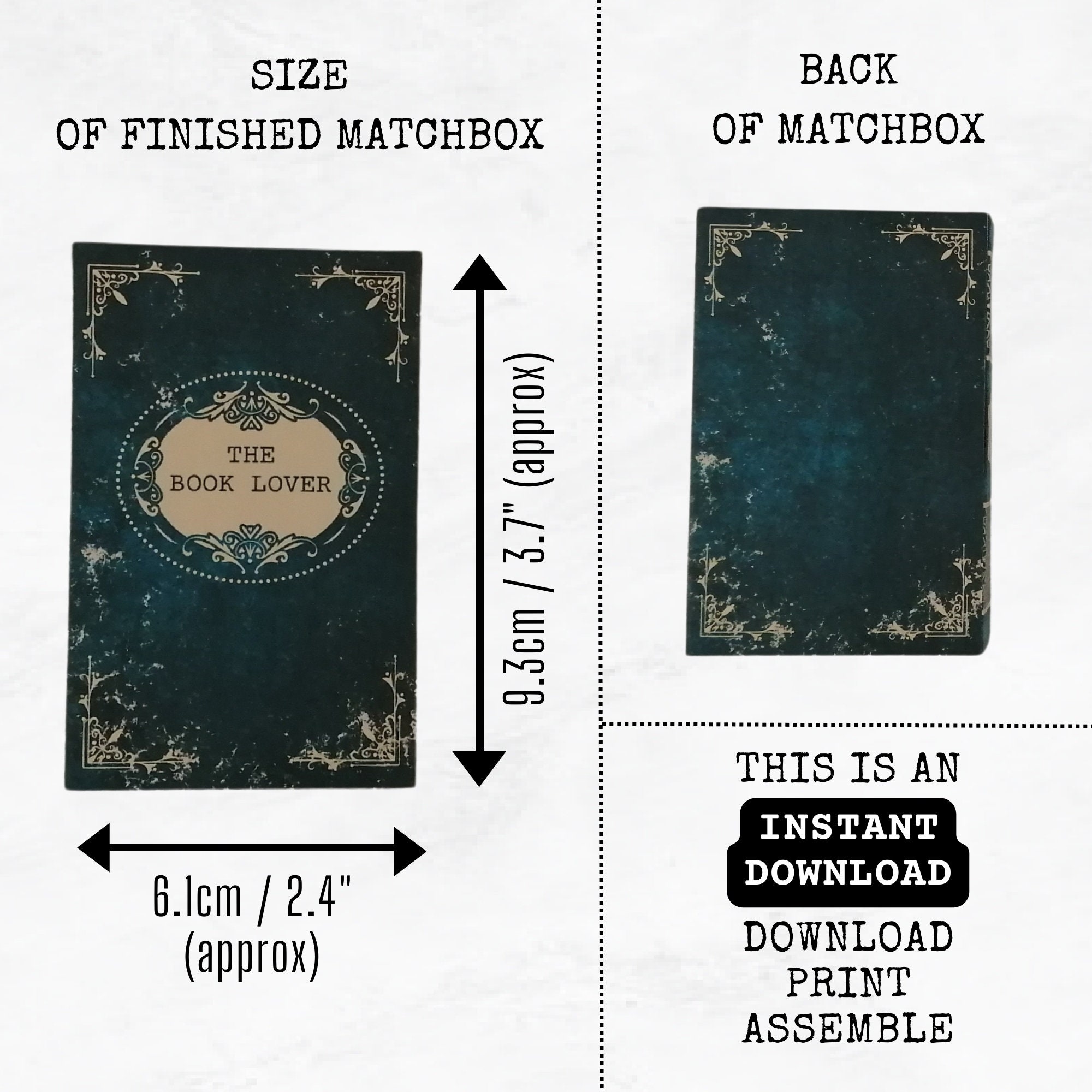 Book Gift Card Holder | Diy Gift Card Holder | PRINTABLE Matchbox ...