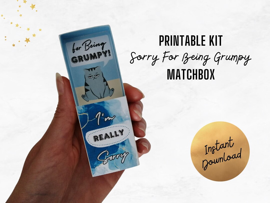 I'm Really Sorry for Being Grumpy Digital Printable - Etsy