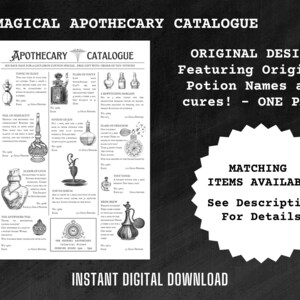 APOTHECARY Print | Potions Print | Gothic Art Print | Instant Download ...