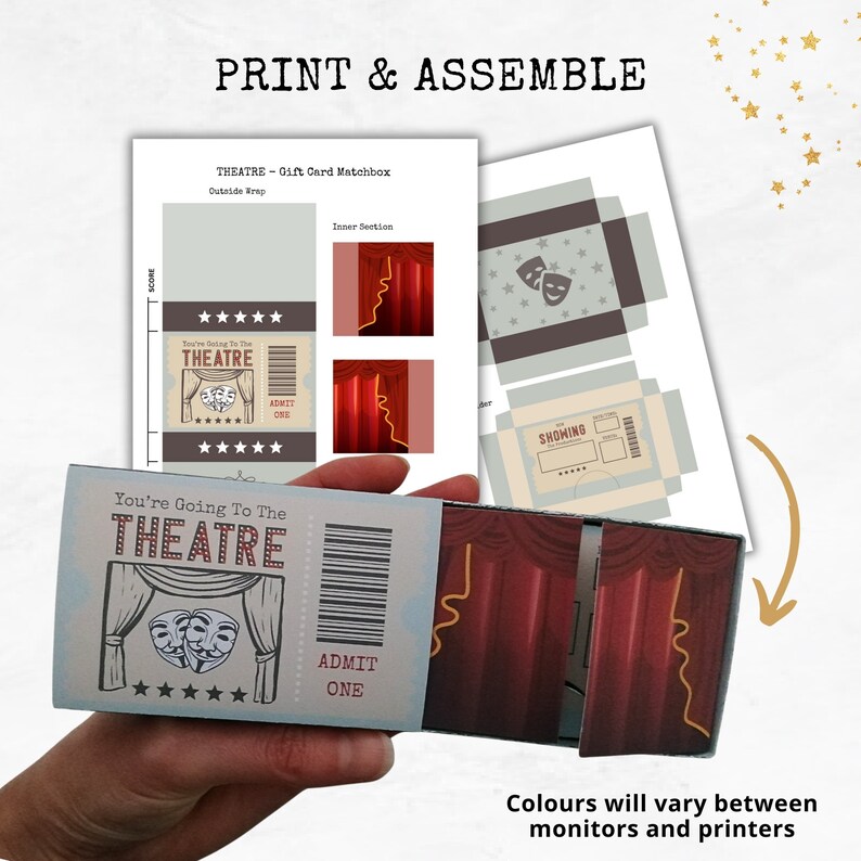 Theatre Ticket Gift Card Holder | Show Voucher | Last Minute Surprise ...