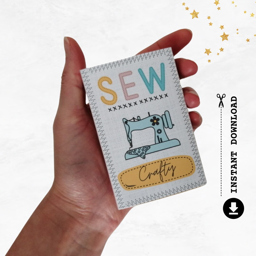 Sewing Gift Card Holder Diy Printable Matchbox Novelty Gift Diy Gift ...