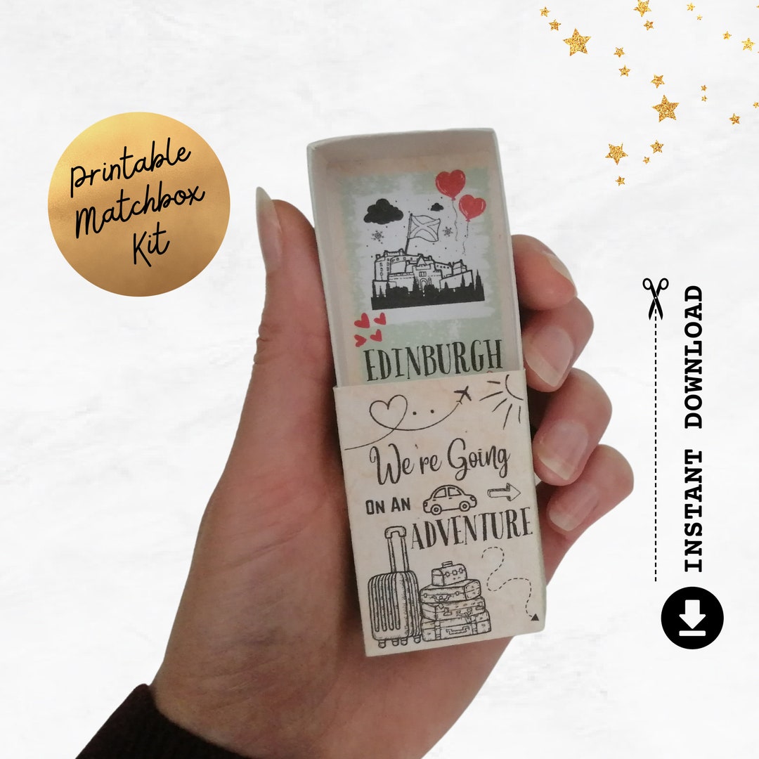EDINBURGH Surprise Trip Reveal | DIY Printable Holiday Announcement ...