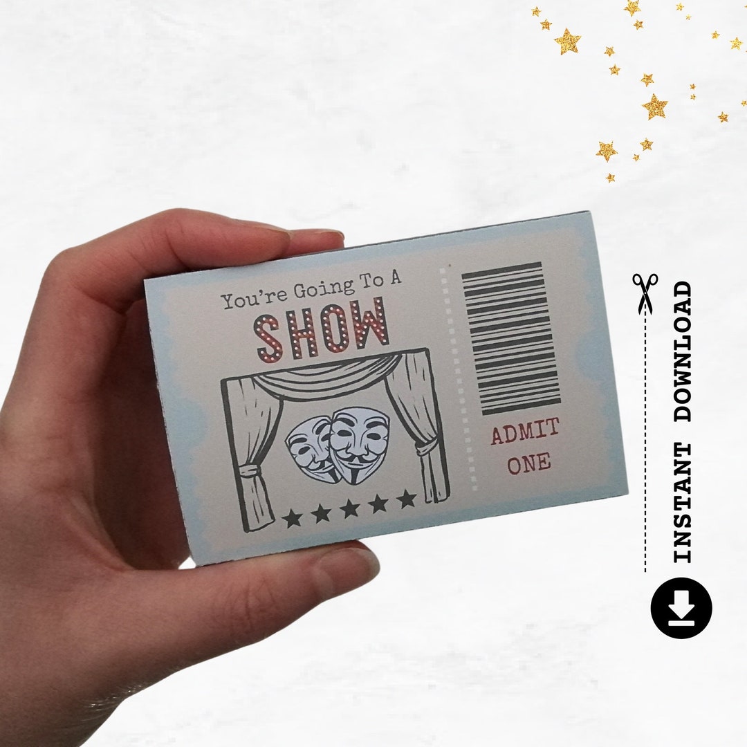 Show Ticket Gift Card Holder | Theater Voucher Musical Ticket | Last ...