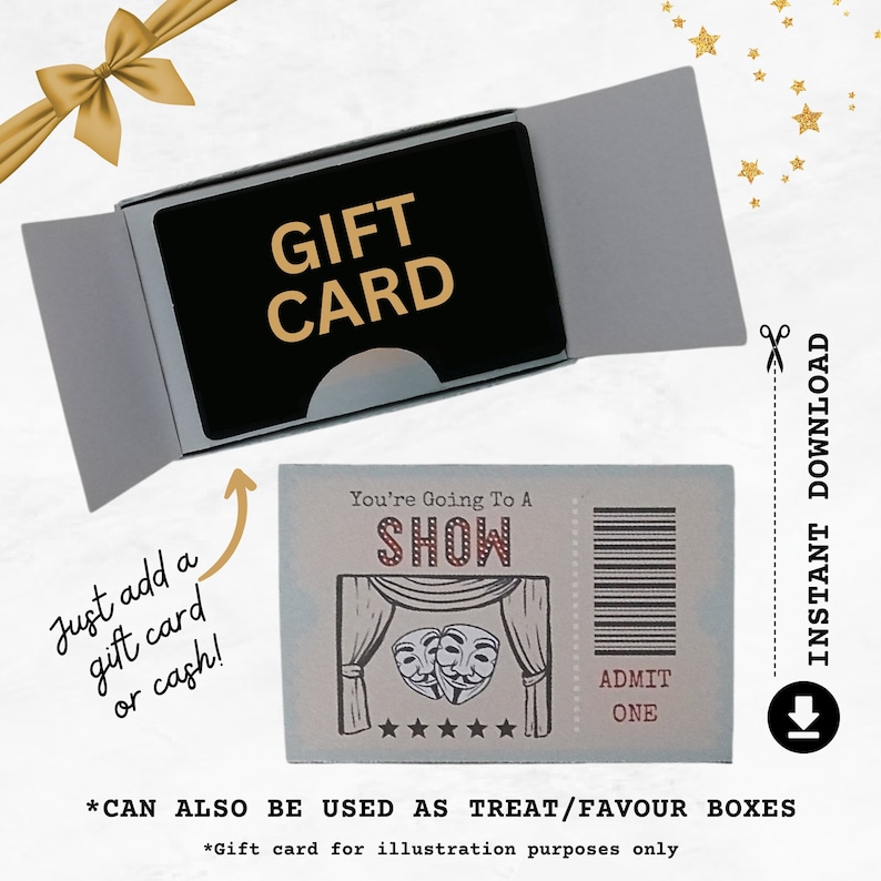 Show Ticket Gift Card Holder | Theater Voucher Musical Ticket | Last ...