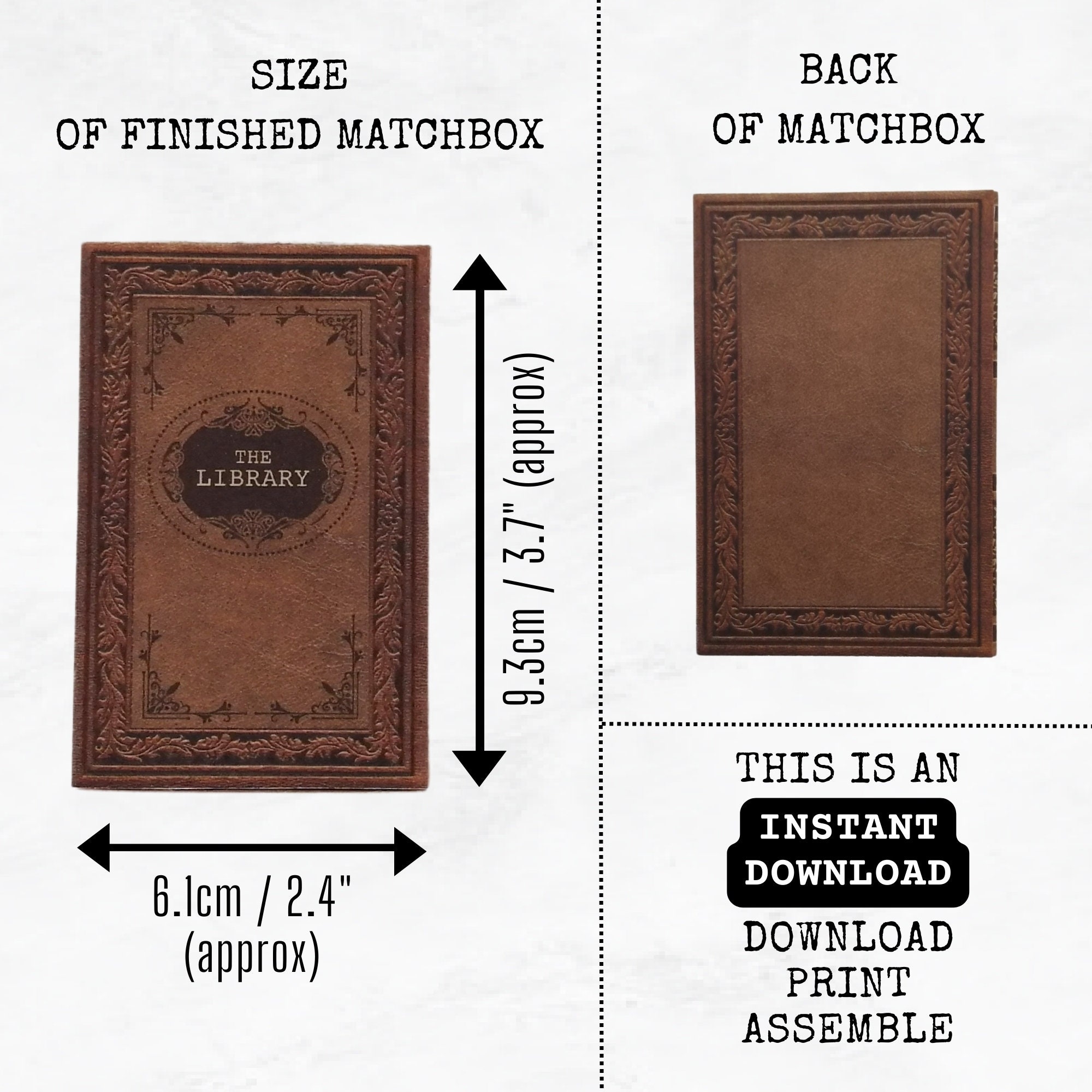 Book Gift Card Holder | Diy Gift Card Holder | PRINTABLE Matchbox ...