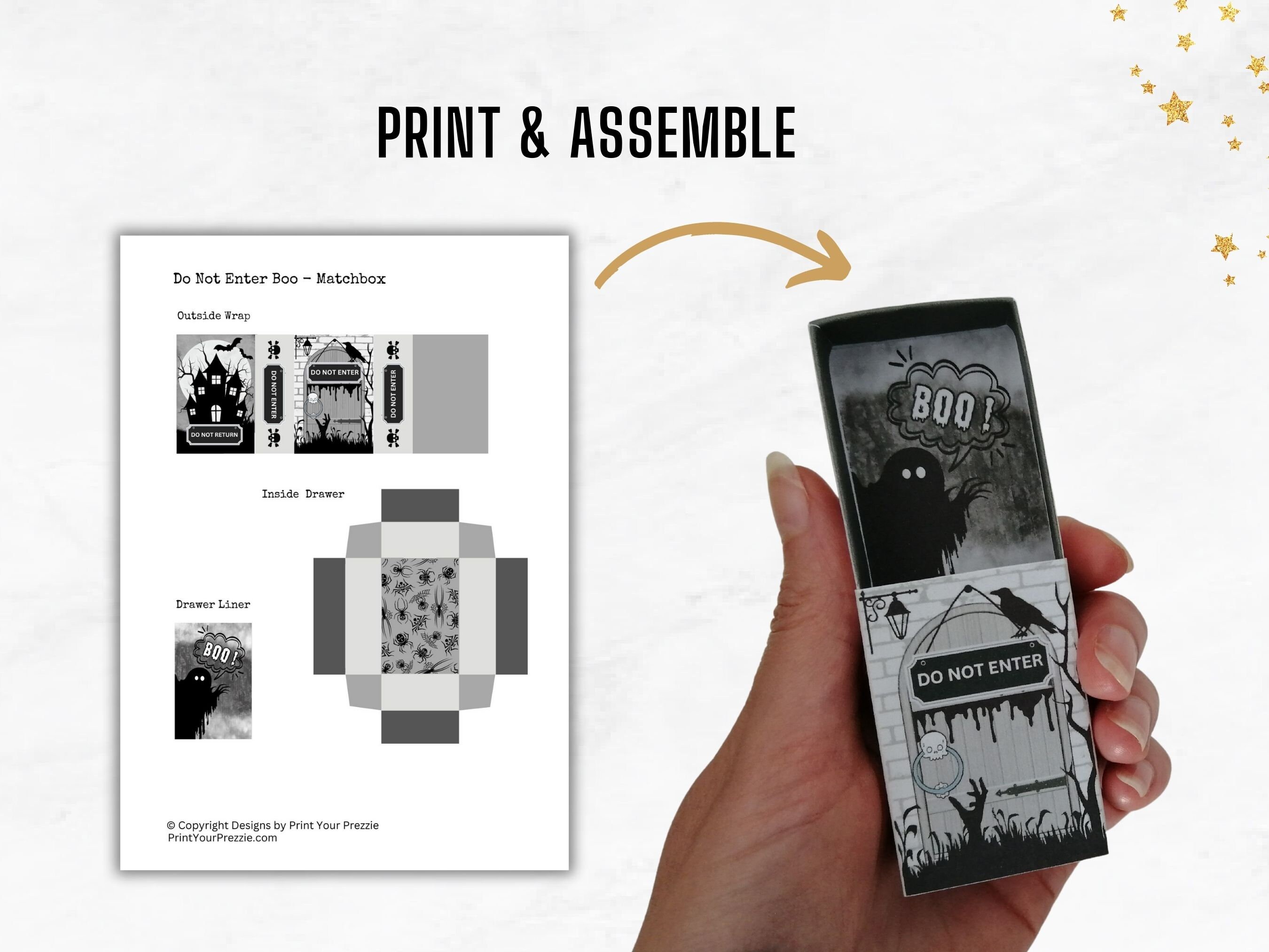 Halloween Printable Treat Box | DIY Halloween Template | Cute Craft Kit ...