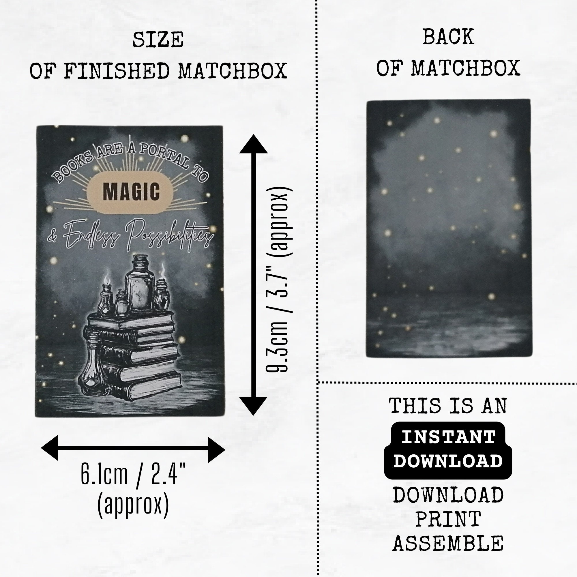 Book Gift Card Holder Diy PRINTABLE Matchbox Gift Card - Etsy