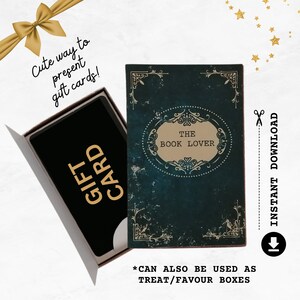 Book Gift Card Holder | Diy Gift Card Holder | PRINTABLE Matchbox ...