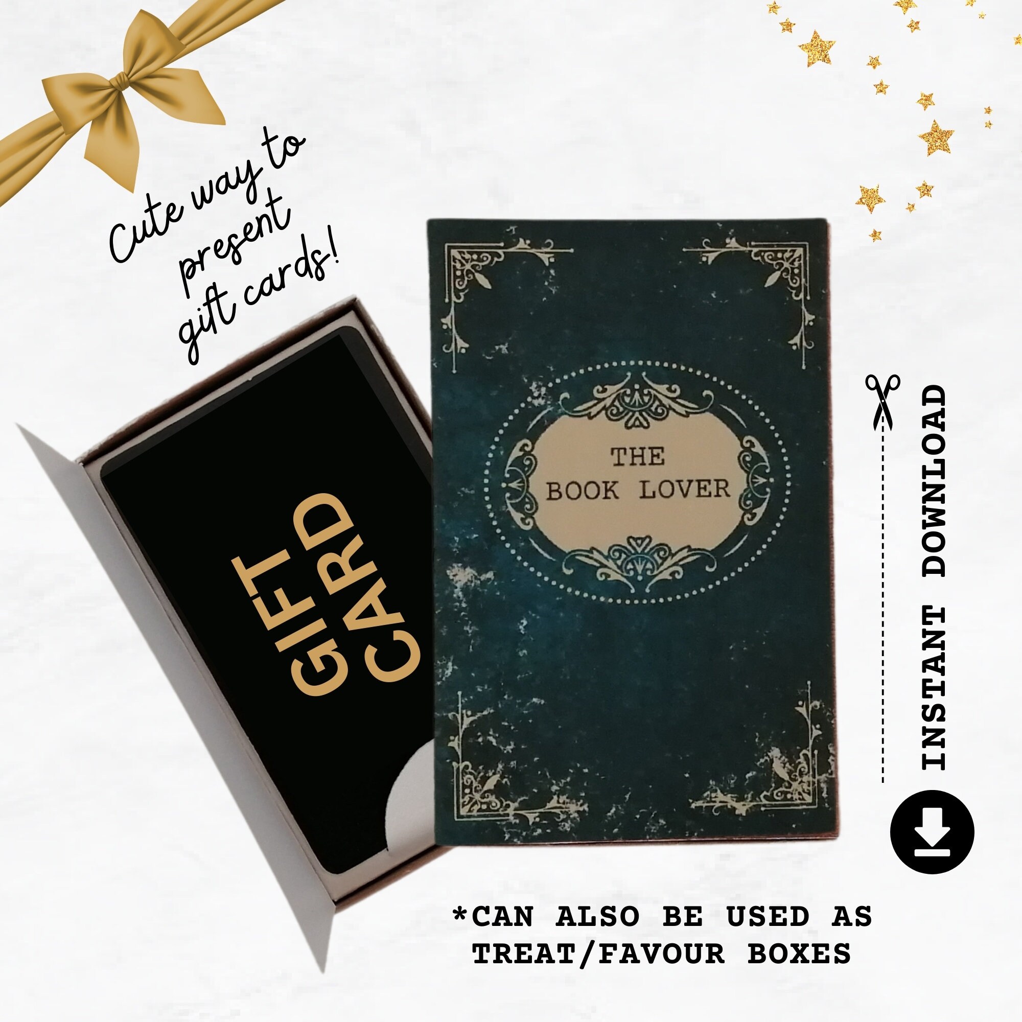 Book Gift Card Holder | Diy Gift Card Holder | PRINTABLE Matchbox | Gift Card in Matchbox | Book ...