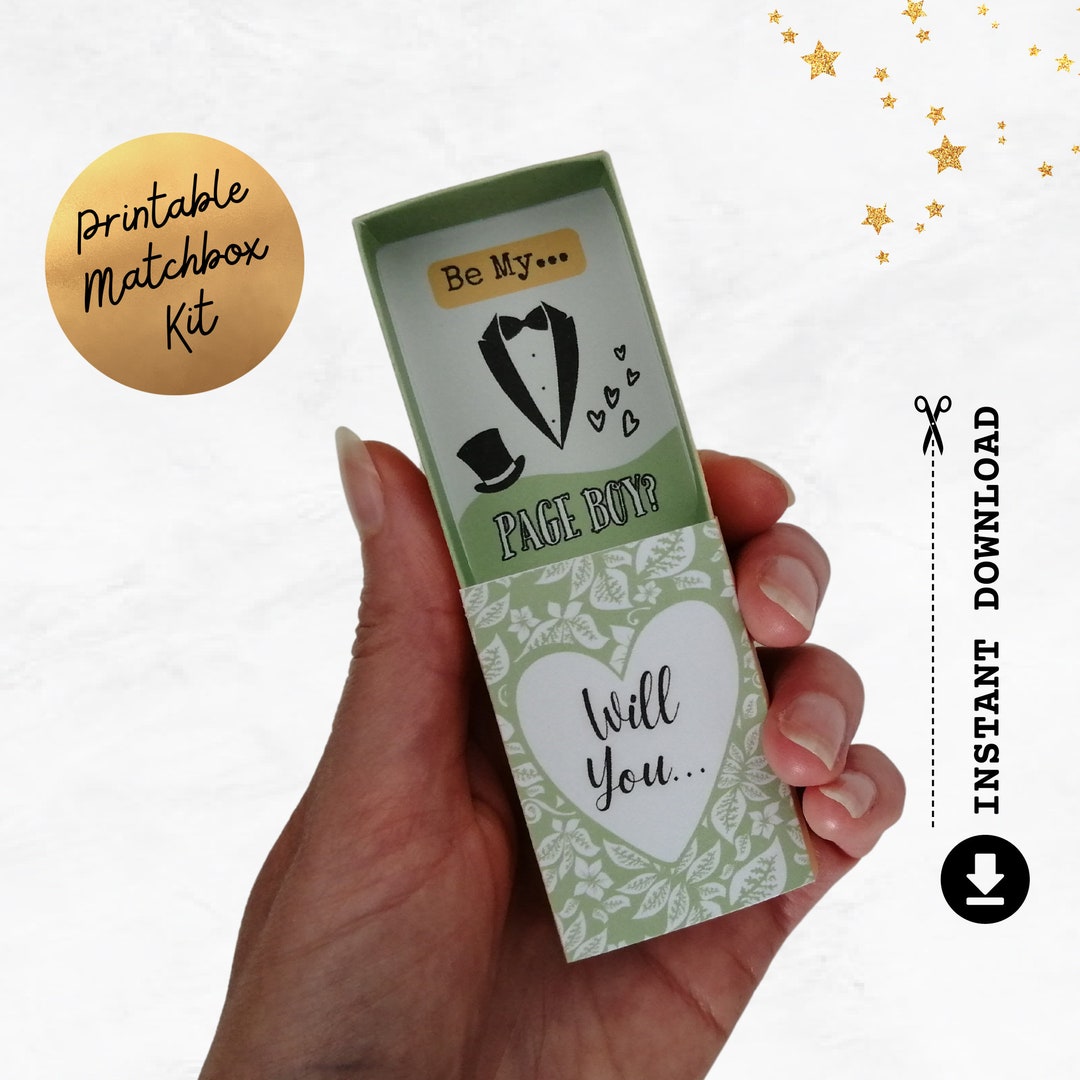 Will You Be My Page Boy Proposal Card Template | Printable Page Boy ...