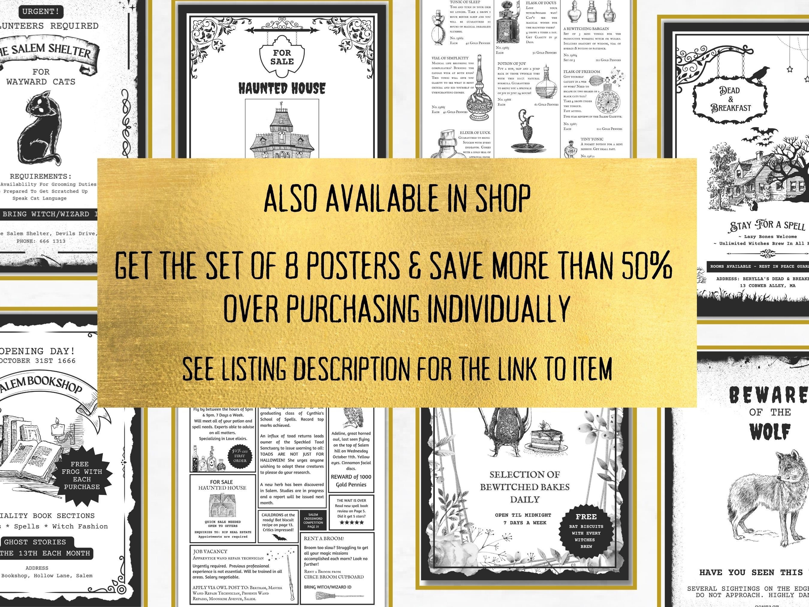 APOTHECARY Print | Potions Print | Gothic Art Print | Instant Download ...