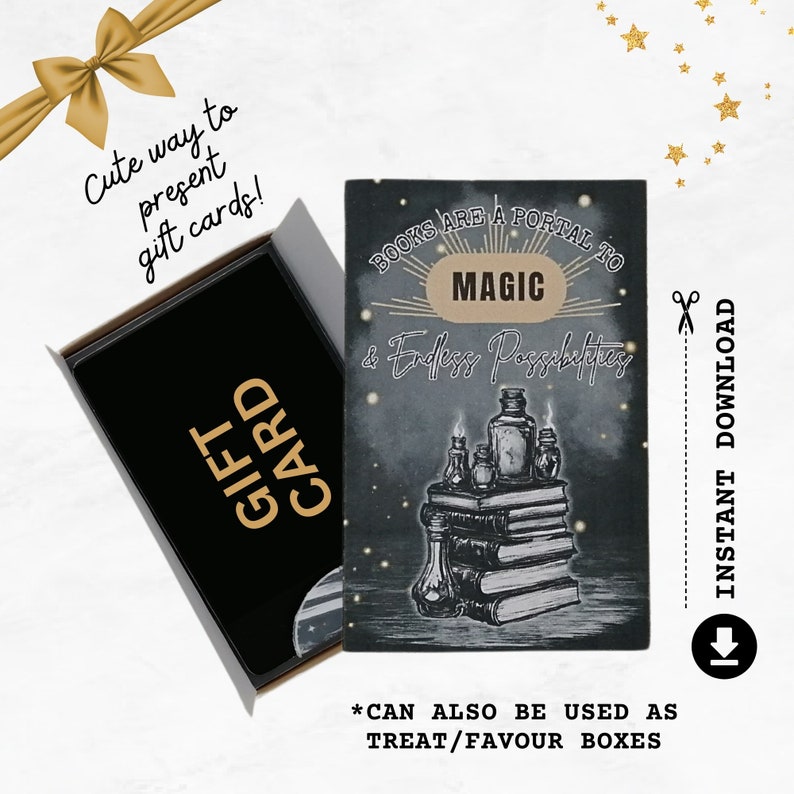 Book Gift Card Holder | Book Lover Gift Box Template | Diy Printable ...