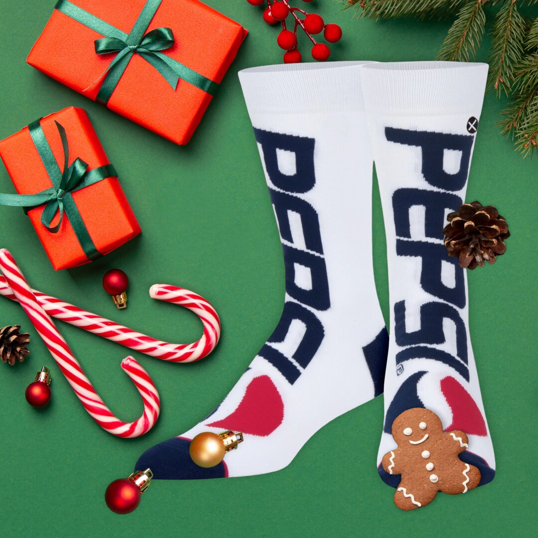 Pepsi Straight Knit Socks - Etsy