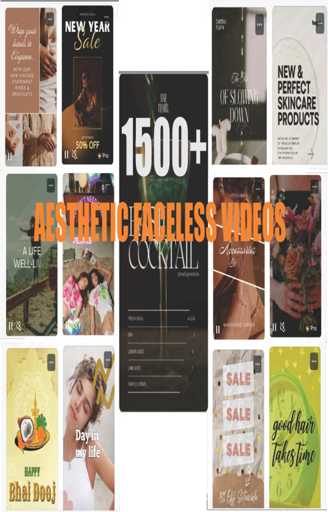 Faceless Reels Instagram Video Reels Media Templates Canva Template ...