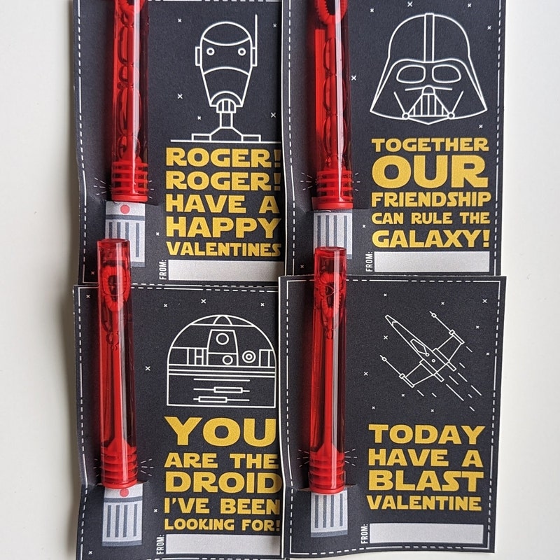 Starwars Valentines Cards - Etsy