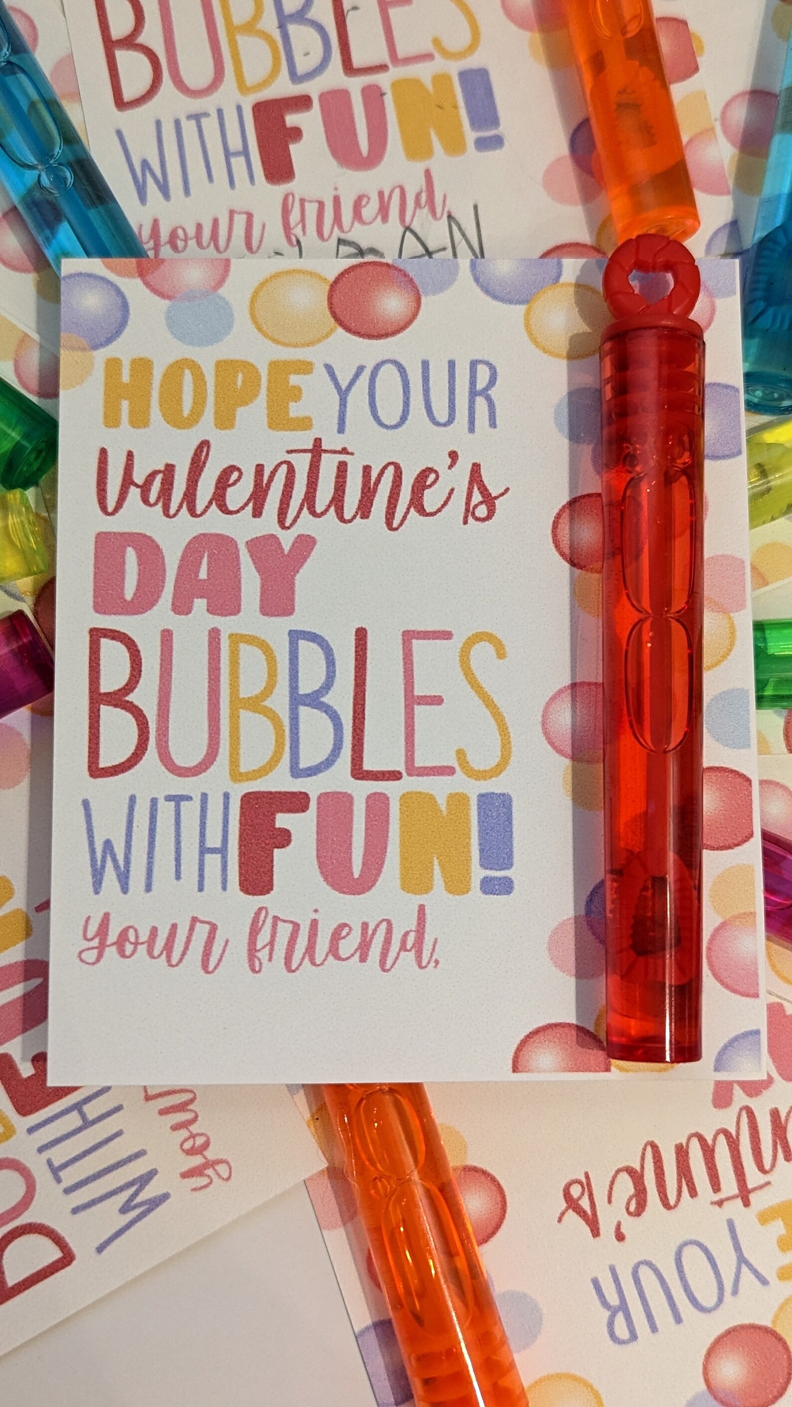 Set of 12 Valentine Day Exchange Cards With Gift Bubbles Wands - Etsy