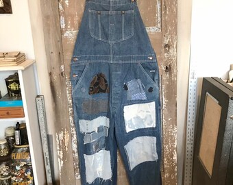 Vintage Patched Overalls - Etsy