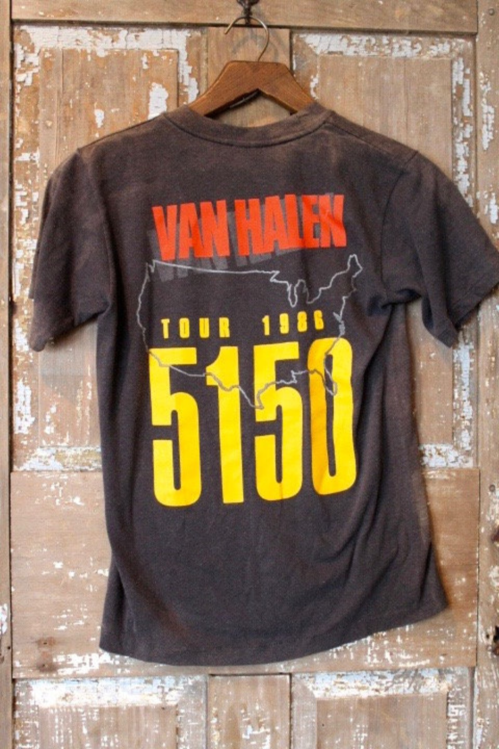 Vintage 86 Van Halen 5150 Concert Tour T Shirt Mens Etsy