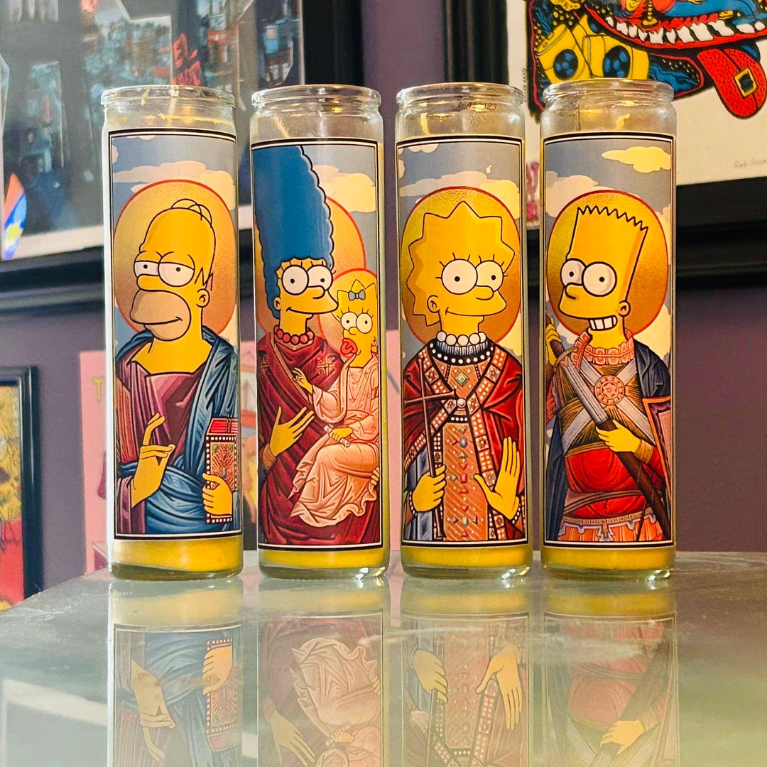 The Simpsons ~ Prayer Candles ~ Homer ~ Marge ~ Bart ~ Lisa - Etsy
