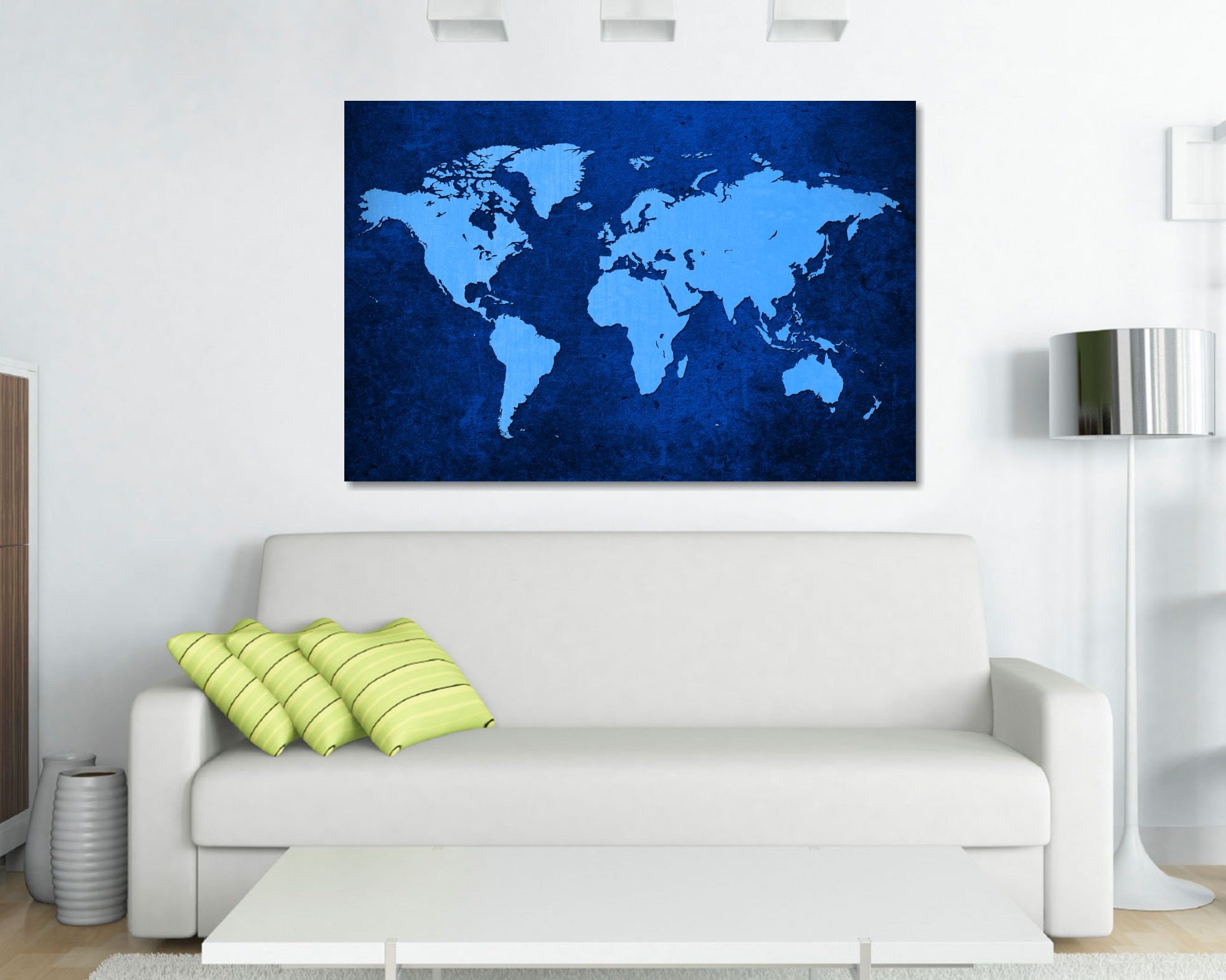 Blue World Map Canvas Print / World Map Wall Art / Large | Etsy Blue World Map Canvas Print / World Map Wall Art / Large | Etsy