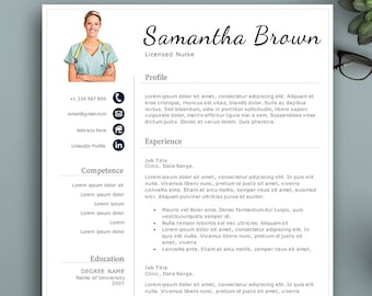 Nurse Resume Template for Pages & MS Word. Complete 1,2,3 Pages Resume ...