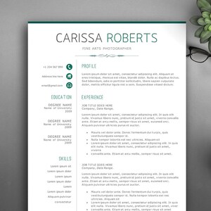 Creative Resume Template for Pages & MS Word. Complete 1,2,3 Pages ...