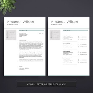 Resume + Cover Letter + References Templates, Modern Resume Template ...