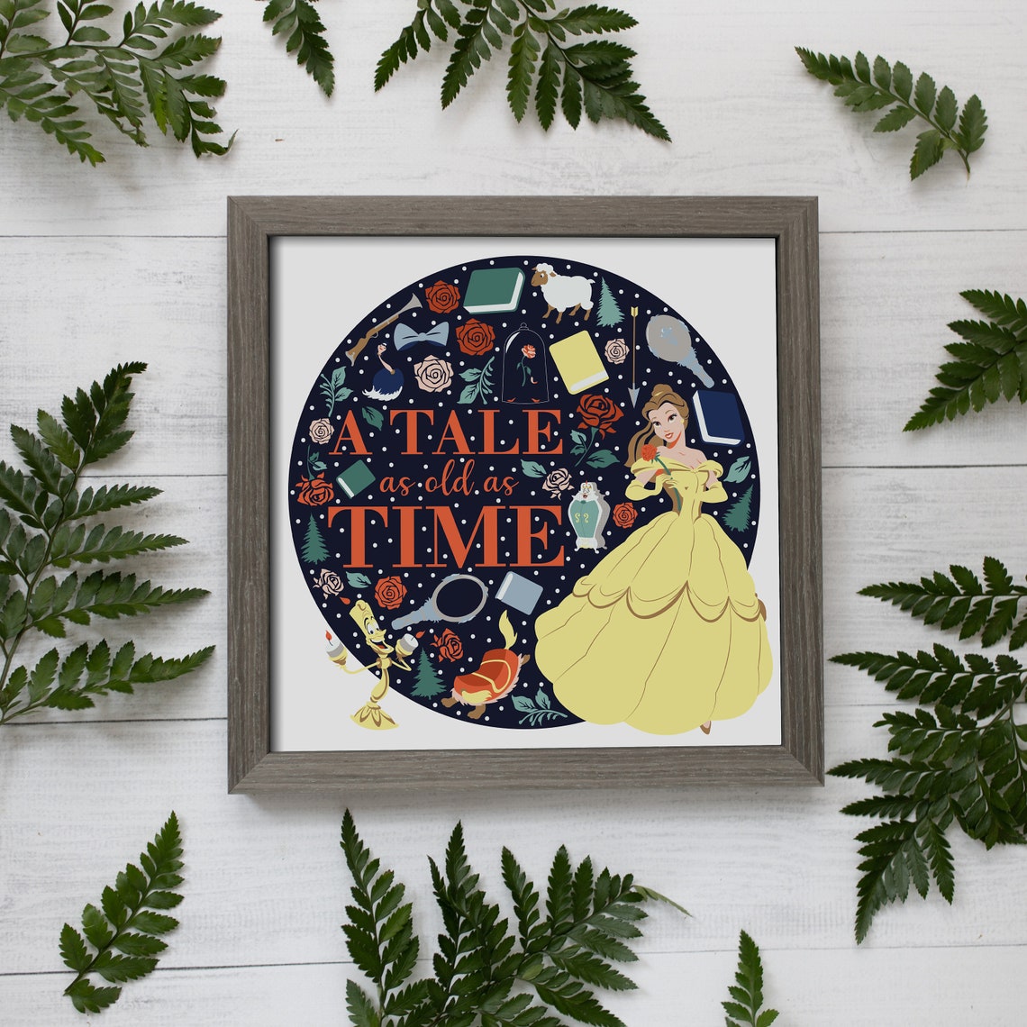 Belle: A Tale as Old as Time Print - Etsy