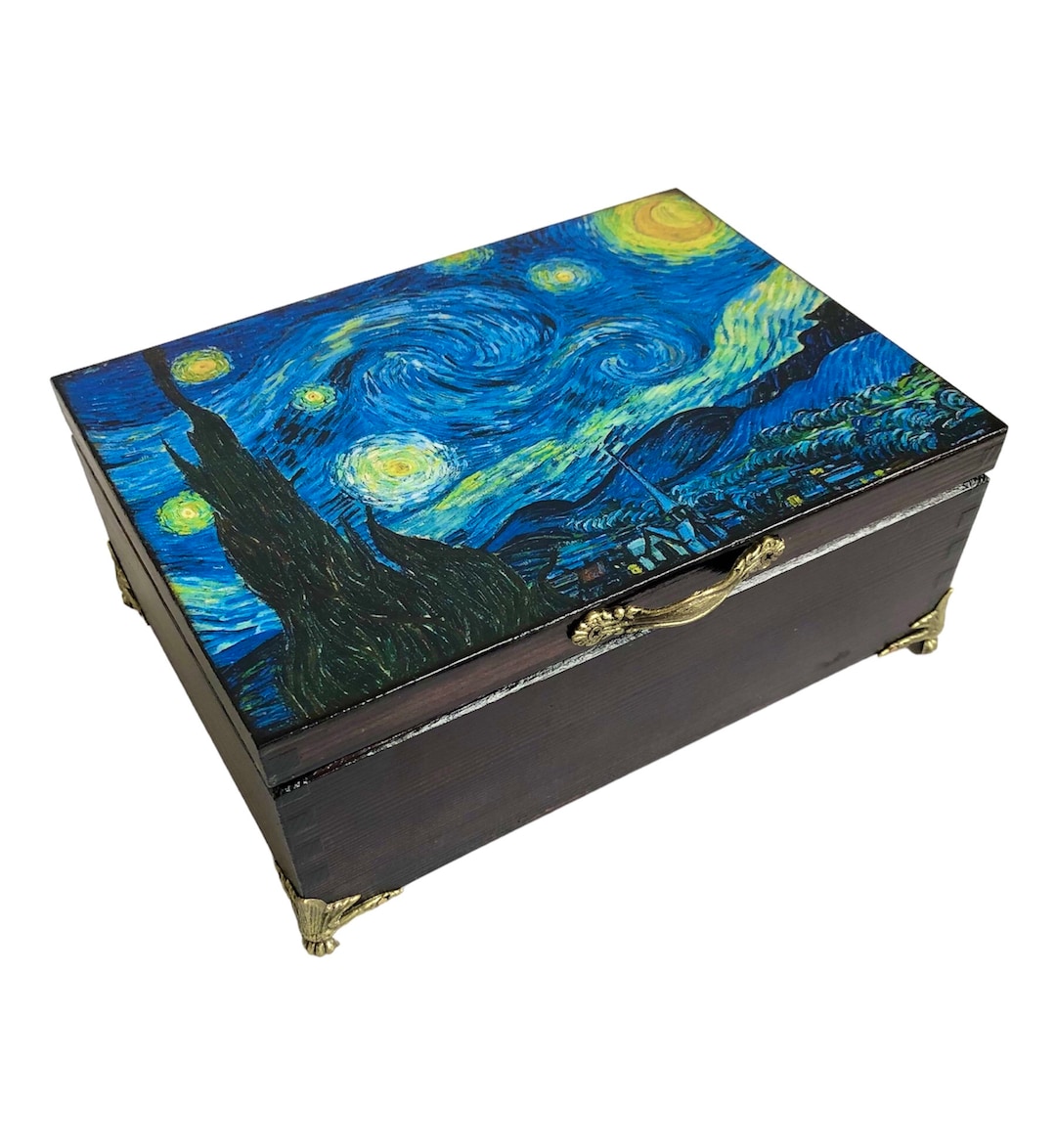 Tea Box Vincent Van Gogh vintage Inspired Keep Your Tea Collection ...